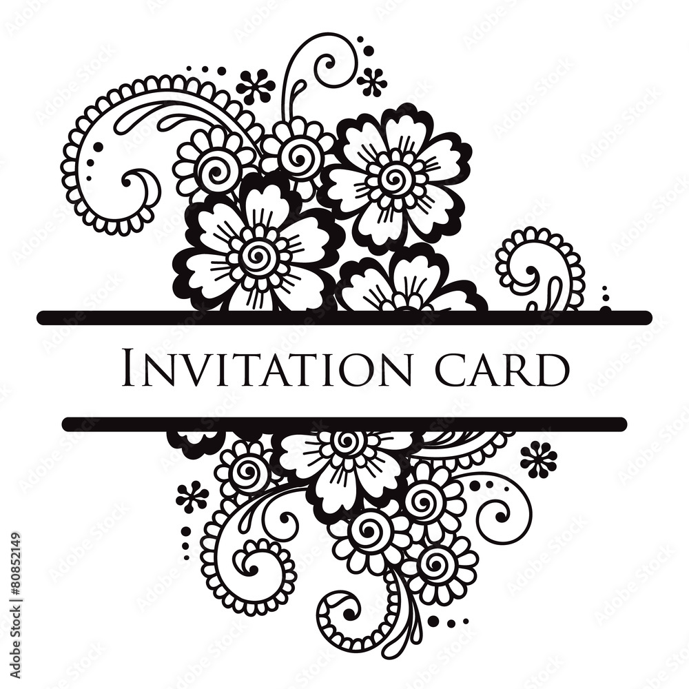 Vector lace card. Stock Vector | Adobe Stock