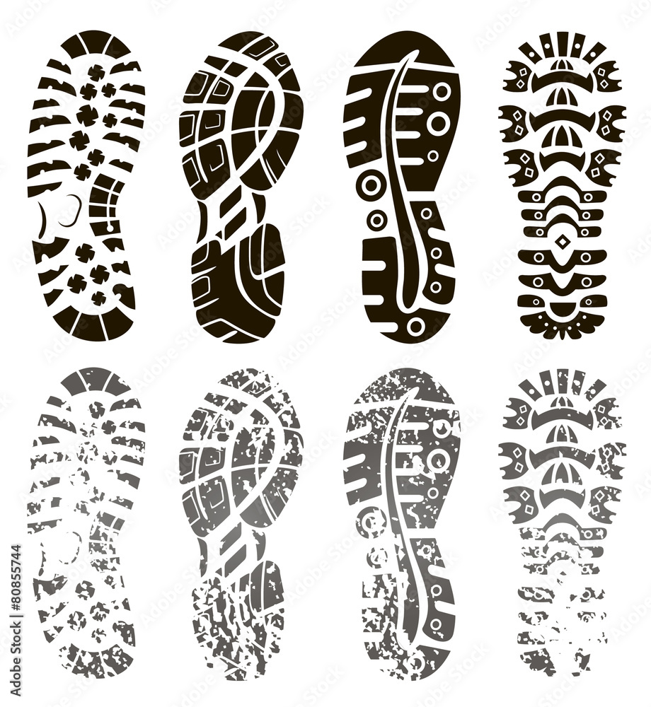 Footprints vector Stock Vector | Adobe Stock