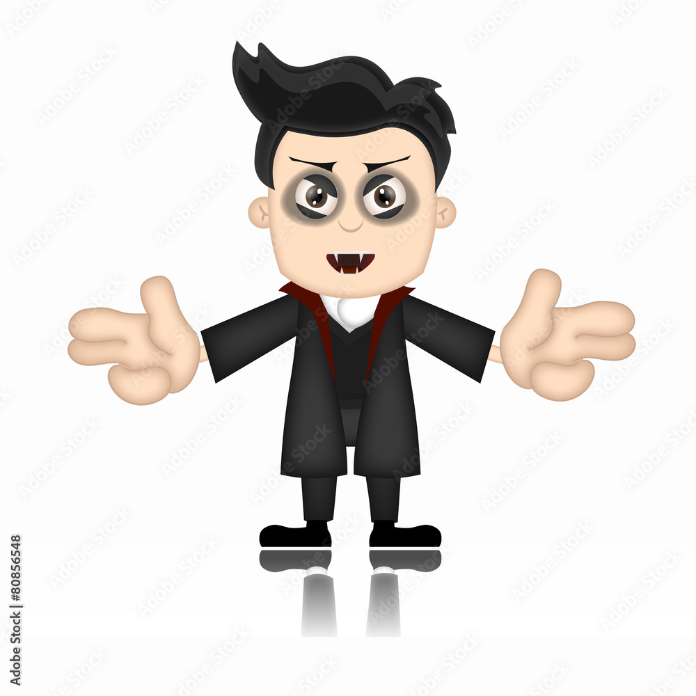 Ben Boy Vampire Cartoon Illustration Comic Magic Stock Illustration ...