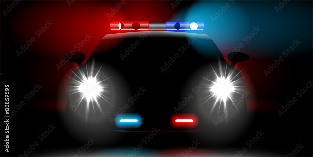 Poster realistic police car front view – Wall Art | UkPosters