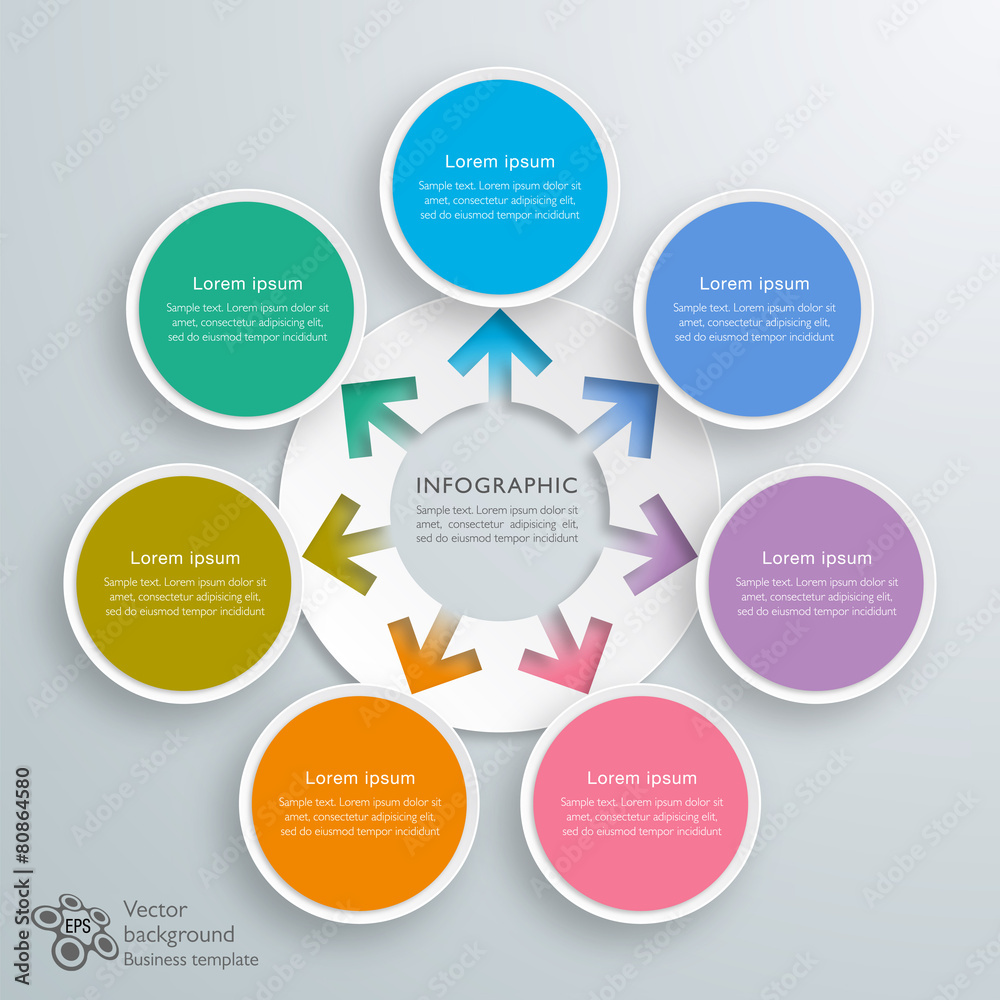 Infographics Vector Background #7-Step Process Stock Vector | Adobe Stock
