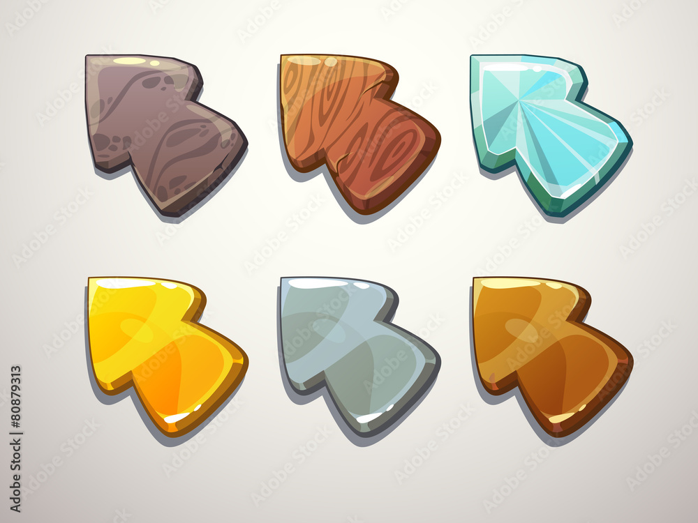 Set of cartoon arrows Stock Vector | Adobe Stock