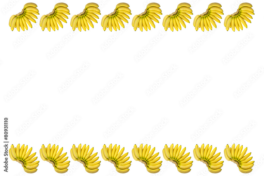 Yellow Baby Banana Frame Stock Photo | Adobe Stock