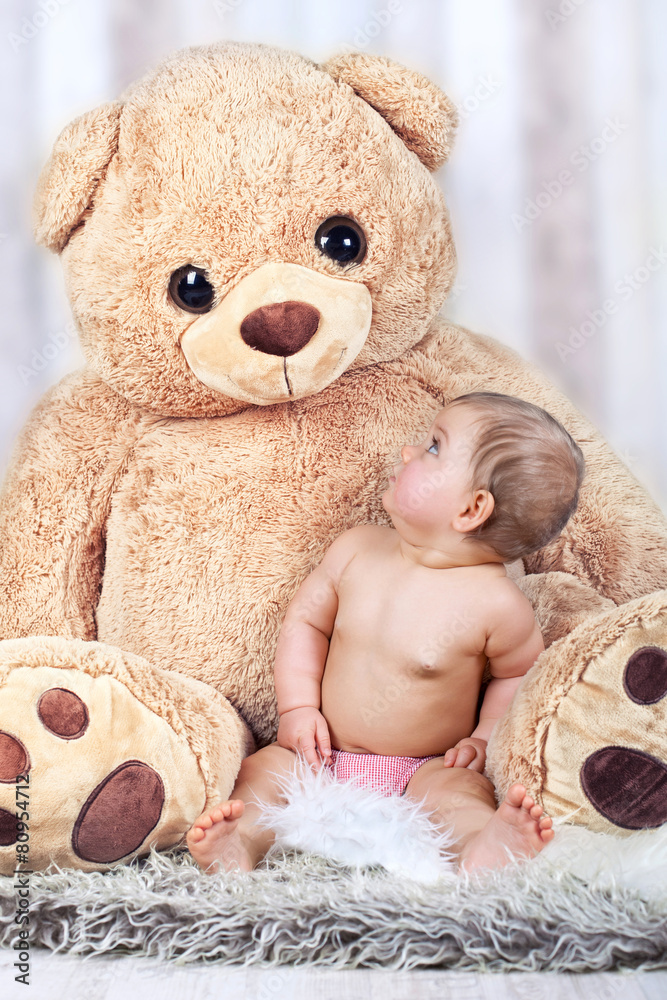 Teddy und Baby foto de Stock | Adobe Stock