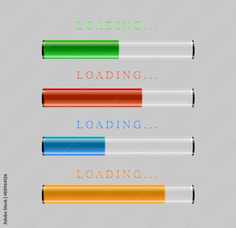 preloaders and progress loading bars Stock Vector | Adobe Stock