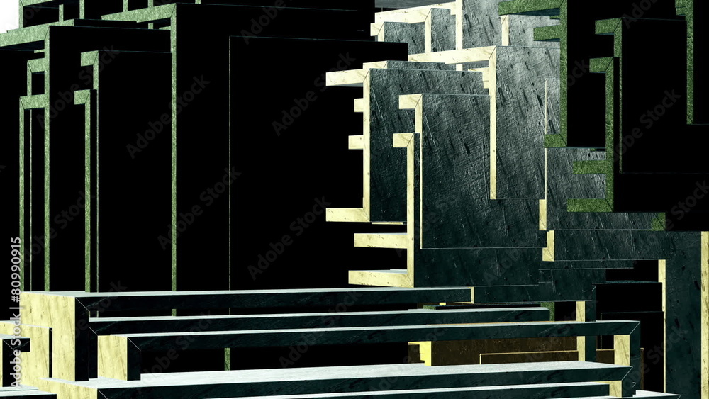 Video Stock Three-Dimensional Abstract Looping Shapes | Adobe Stock