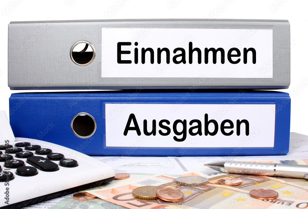 Einnahmen Ausgaben Stock-Foto | Adobe Stock