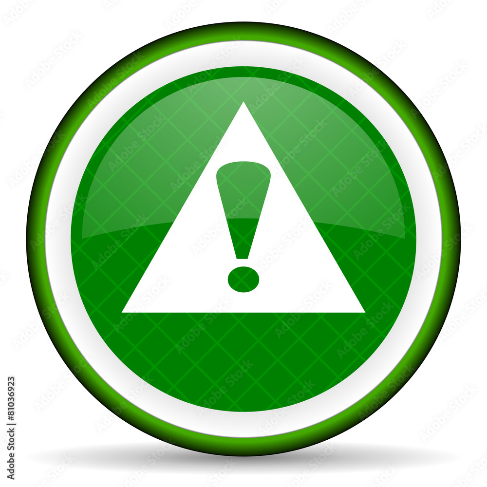 exclamation sign green icon warning sign alert symbol Stock ...