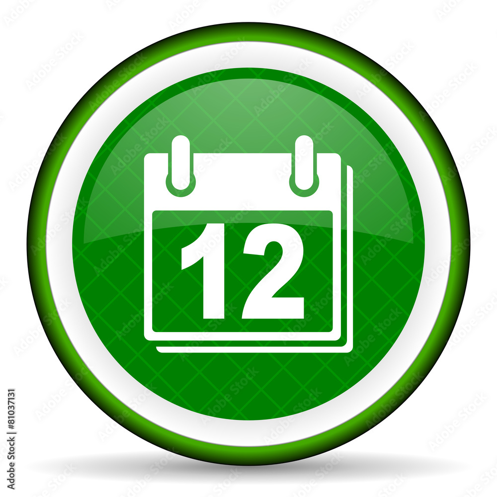 calendar green icon organizer sign agenda symbol Stock Illustration ...