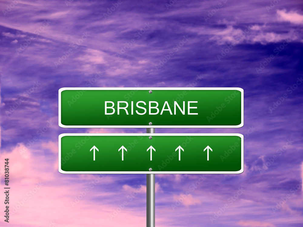 Brisbane City Australia Sign ilustración de Stock | Adobe Stock