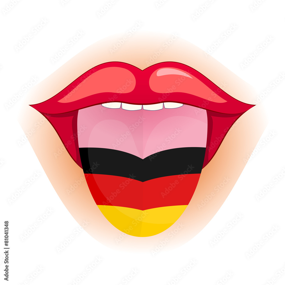 Lengua / lenguaje idioma alemán Stock Vector | Adobe Stock