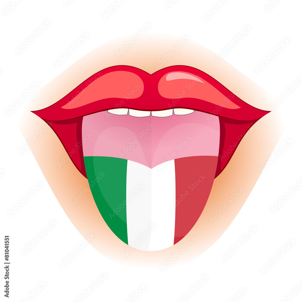 Lengua / lenguaje idioma italiano - Italia vector de Stock | Adobe Stock
