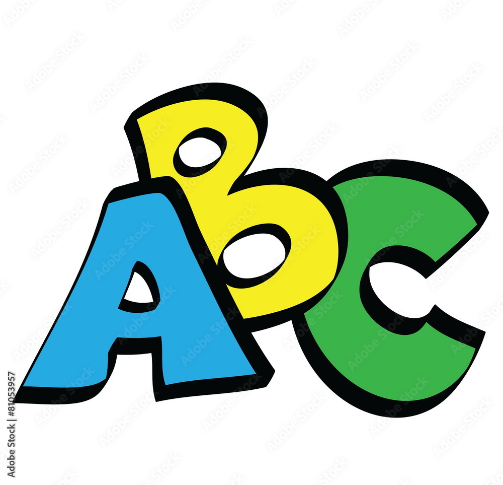 cartoon ABC letters icon Stock Illustration | Adobe Stock
