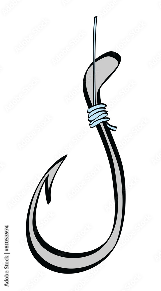 cartoon fishing hook Stock Illustration | Adobe Stock