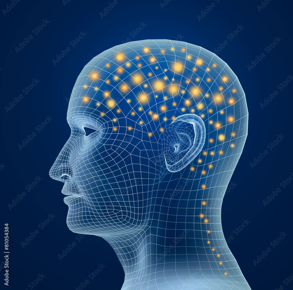 Brain, and pulses. process of human thinking Stock Illustration | Adobe ...