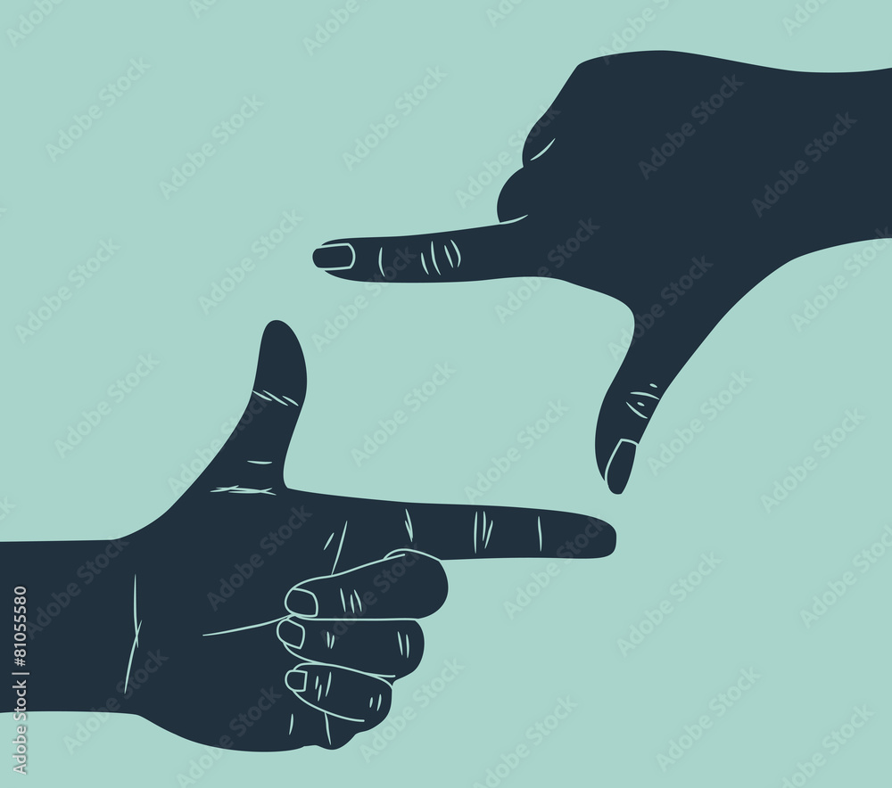 finger frame Stock Vector | Adobe Stock