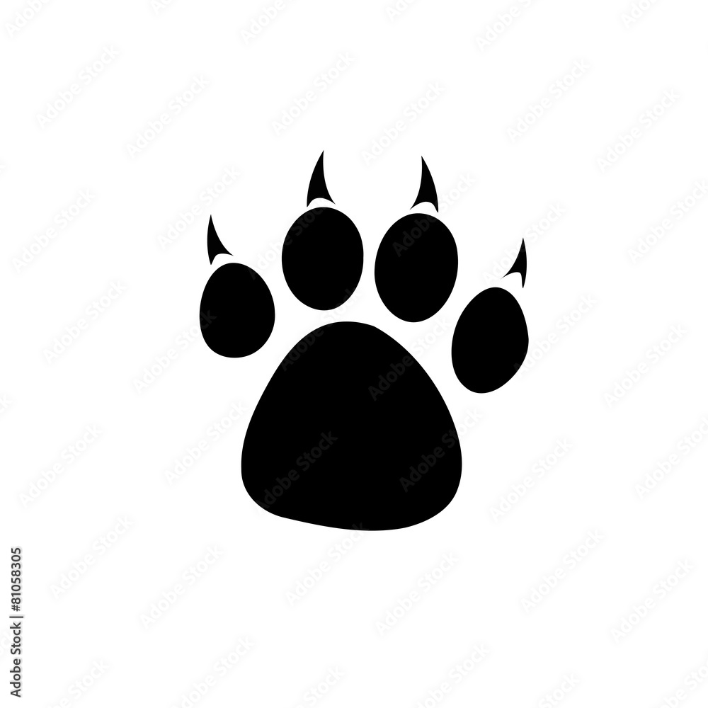 Tiger footprint Stock Vector | Adobe Stock