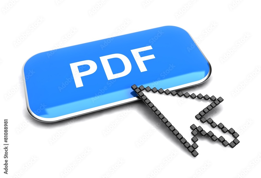 PDF button and arrow cursor Stock Illustration | Adobe Stock