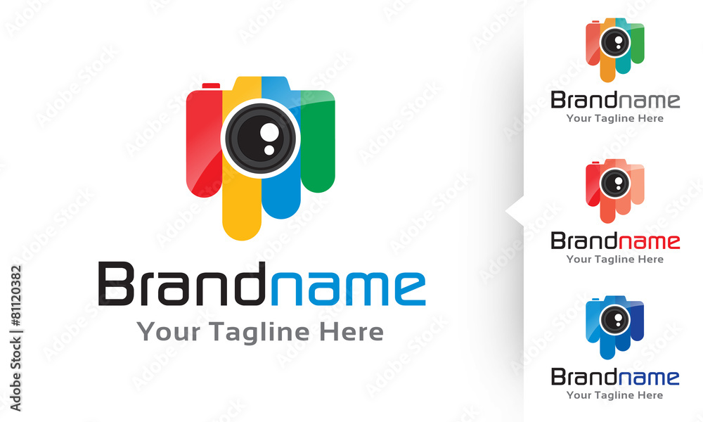 Color Camera Icon Logo Stock Vector | Adobe Stock