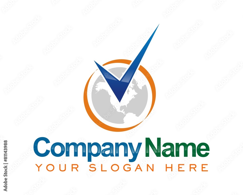 checklist world icon image logo vector Stock Vector | Adobe Stock