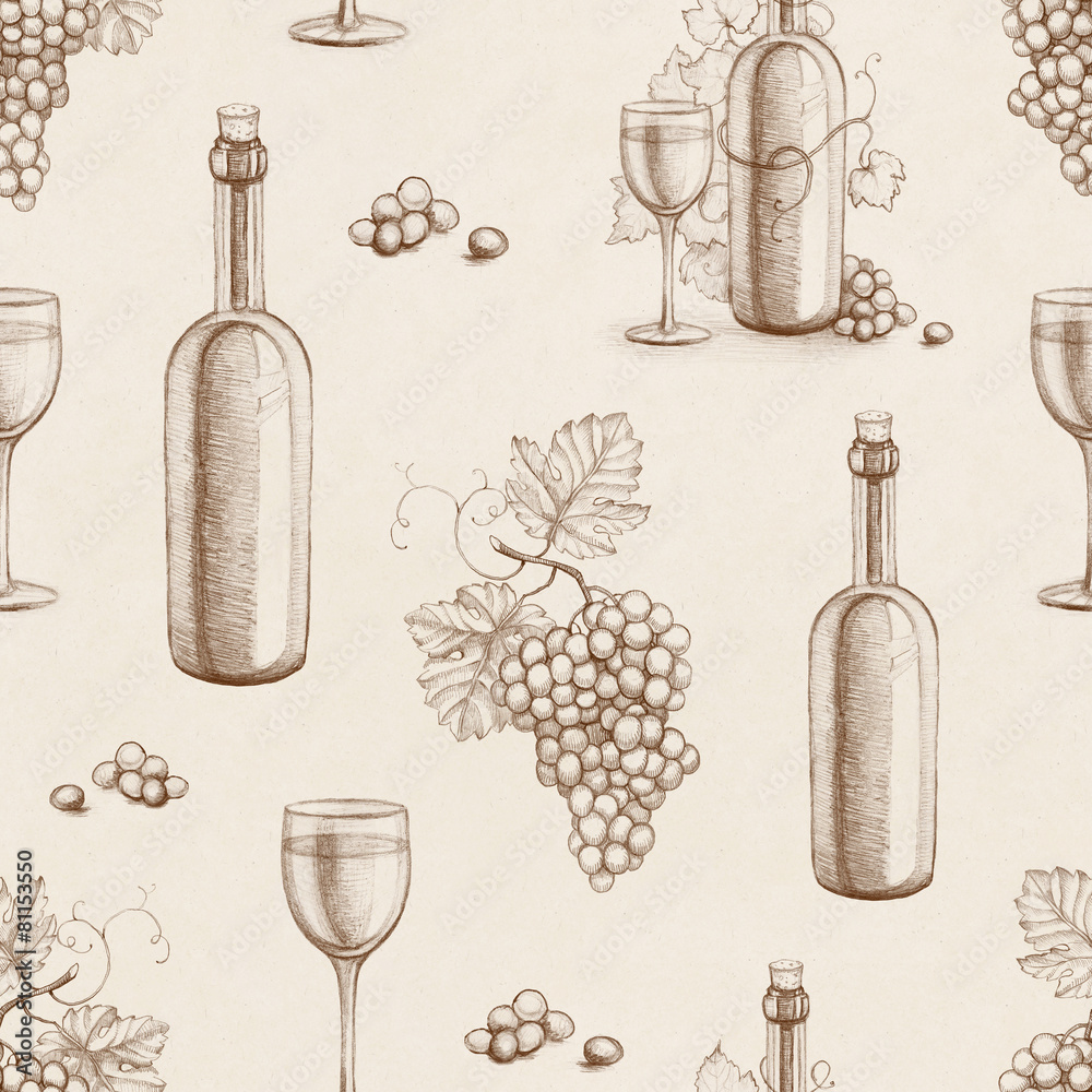 Wine Bottle Pencil Drawing