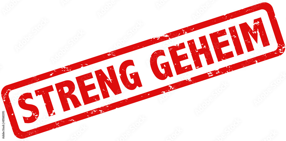 Stempel Grunge rot streng geheim Stock Vector | Adobe Stock