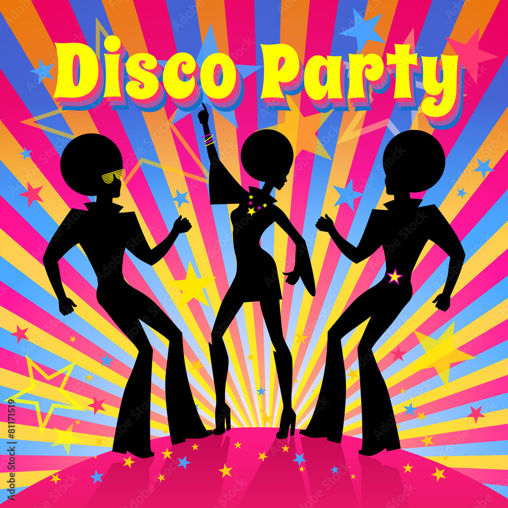 Disco party. Vector illustration. Stock Vector | Adobe Stock