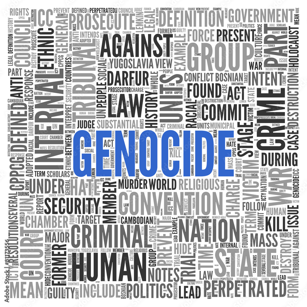GENOCIDE Concept Word Tag Cloud Design Stock Illustration | Adobe Stock