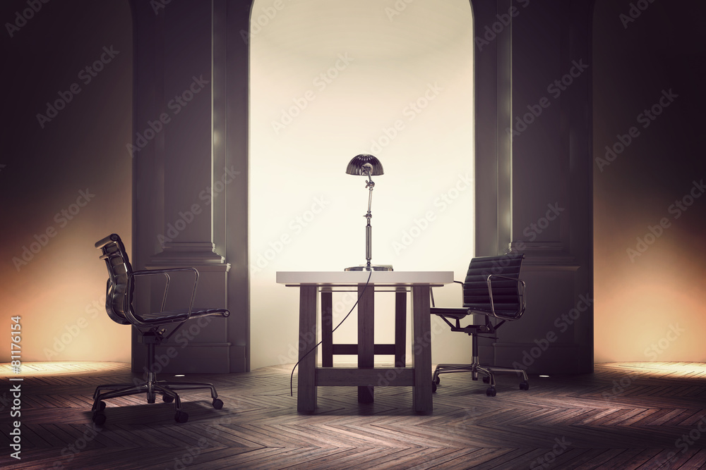 Formal office interior of a corporate CEO Stock Illustration | Adobe Stock