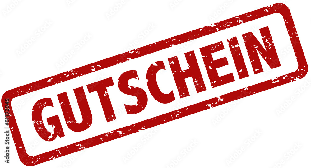 Gutschein Stempel rot Stock-Vektorgrafik | Adobe Stock