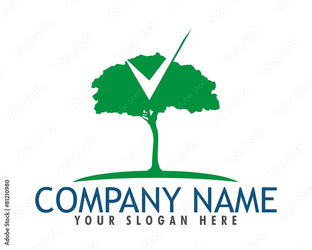tree checklist logo vector Stock Vector | Adobe Stock
