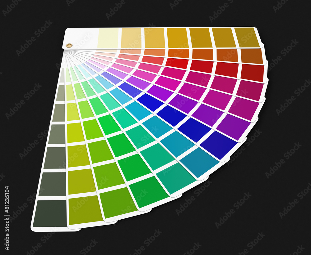 Pantone color palette guide (clipping path included) Stock Illustration ...