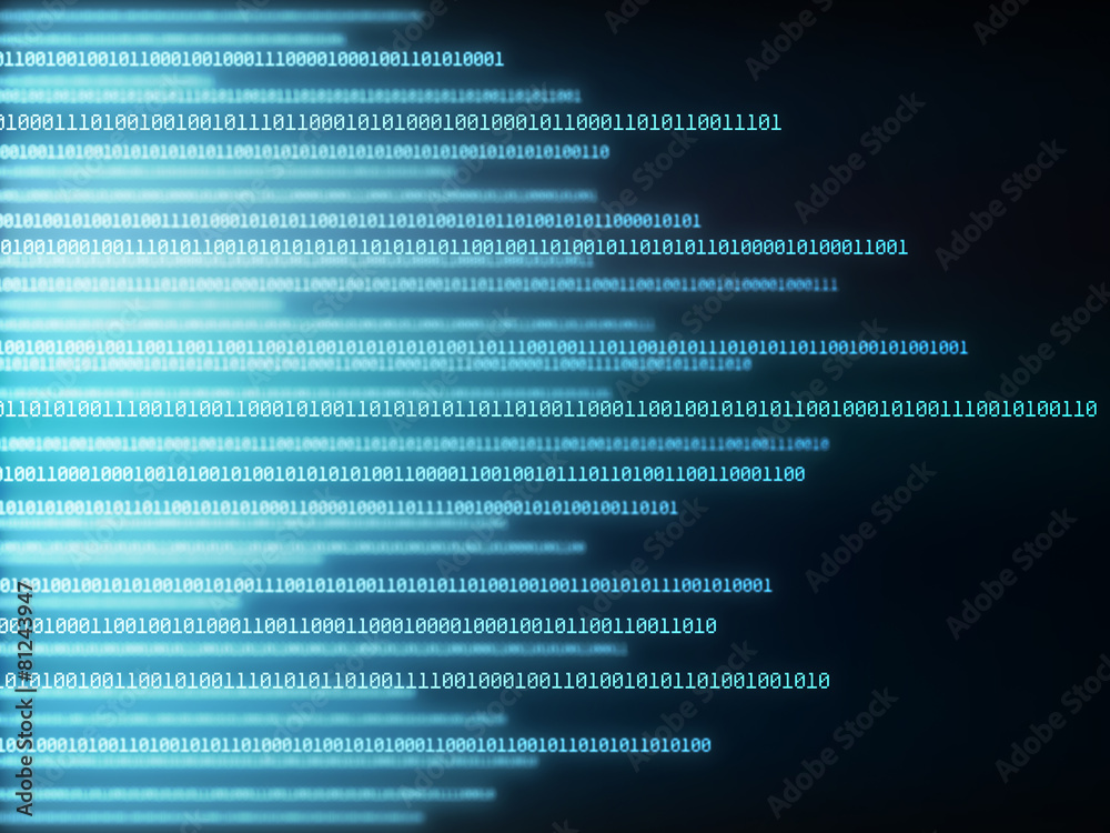 Background image of binary codes in horizontal layout. Stock ...