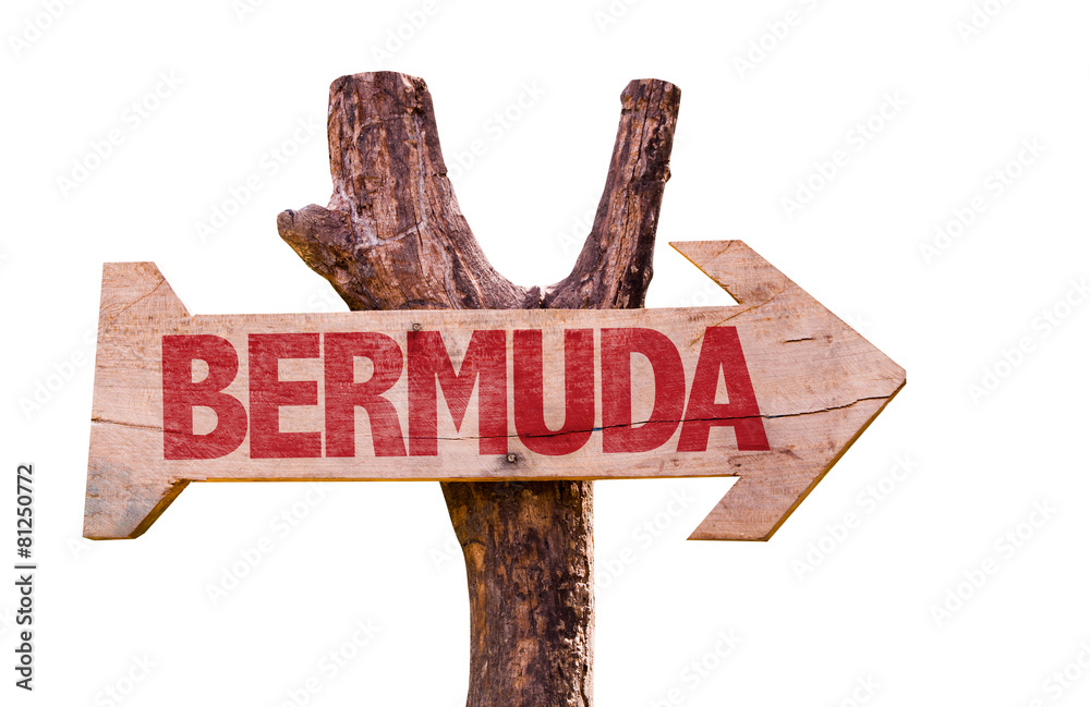 Bermuda wooden sign isolated on white background Stock Photo | Adobe Stock