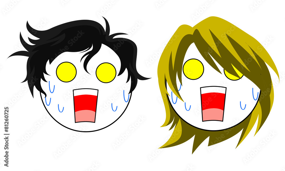 Smiley : peur Stock Illustration | Adobe Stock