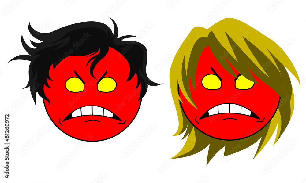 Smiley : rage Illustration Stock | Adobe Stock