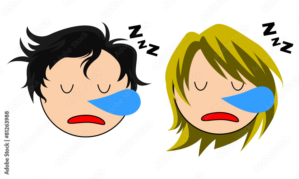 Smiley : dormir Stock Illustration | Adobe Stock