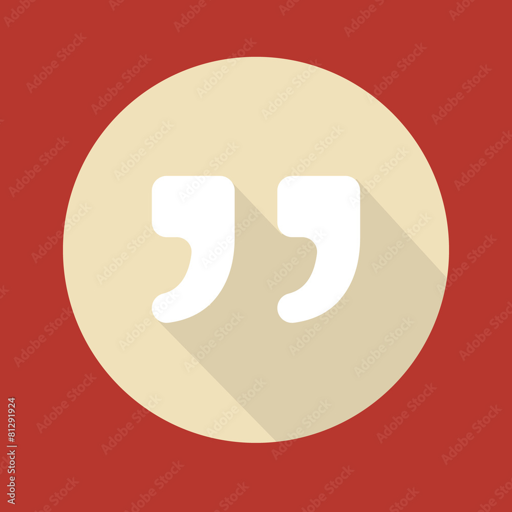 Quote vector icon isolated on colorful background. Stock Vector | Adobe ...