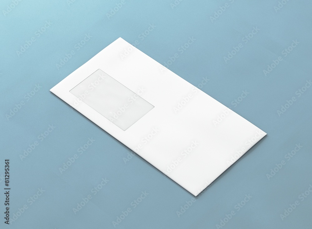 Briefumschlag DL Vorlage mit Fenster Stock Illustration | Adobe Stock