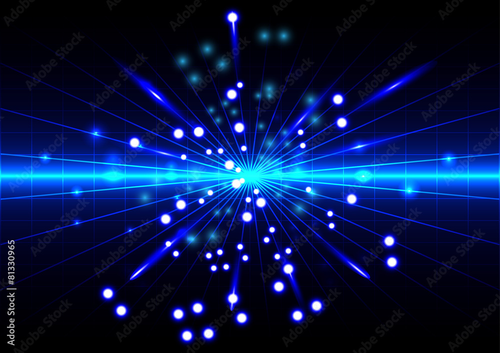 Blue Light Rays Background