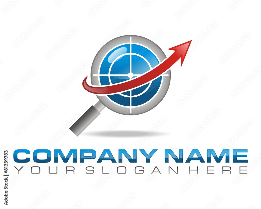 magnifer magnifying glass image logo vector Stock Vector | Adobe Stock