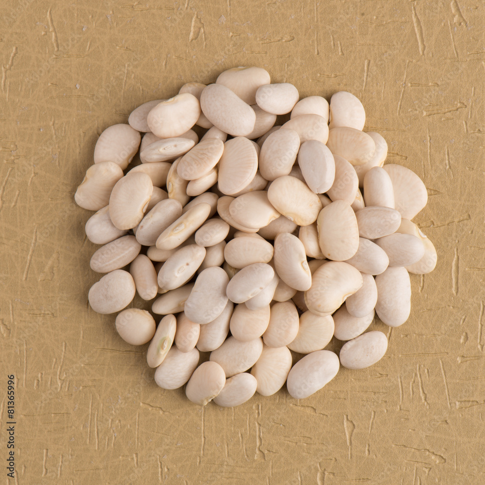 Circle of white beans Stock Photo | Adobe Stock