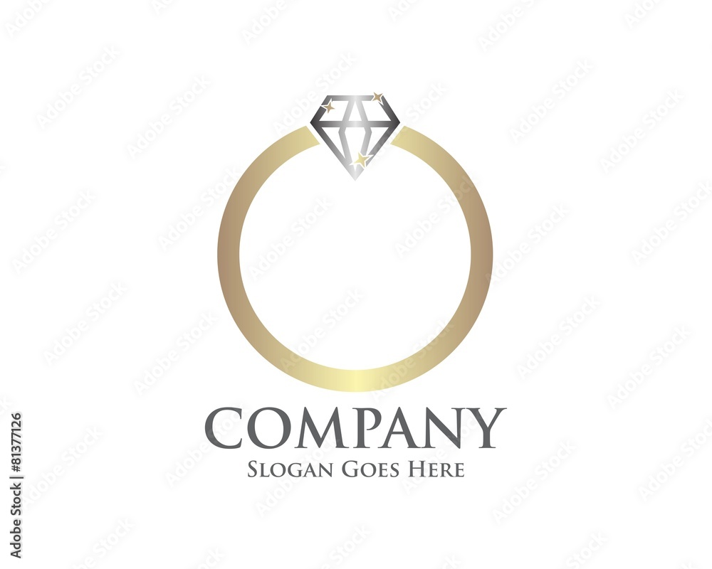 Diamond Ring Logo Vol. 2 Stock Vector | Adobe Stock