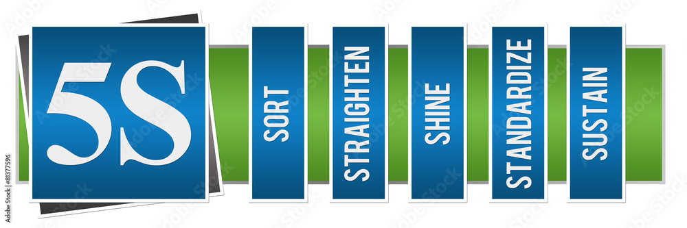 5S Blue Green Horizontal Stock Illustration | Adobe Stock