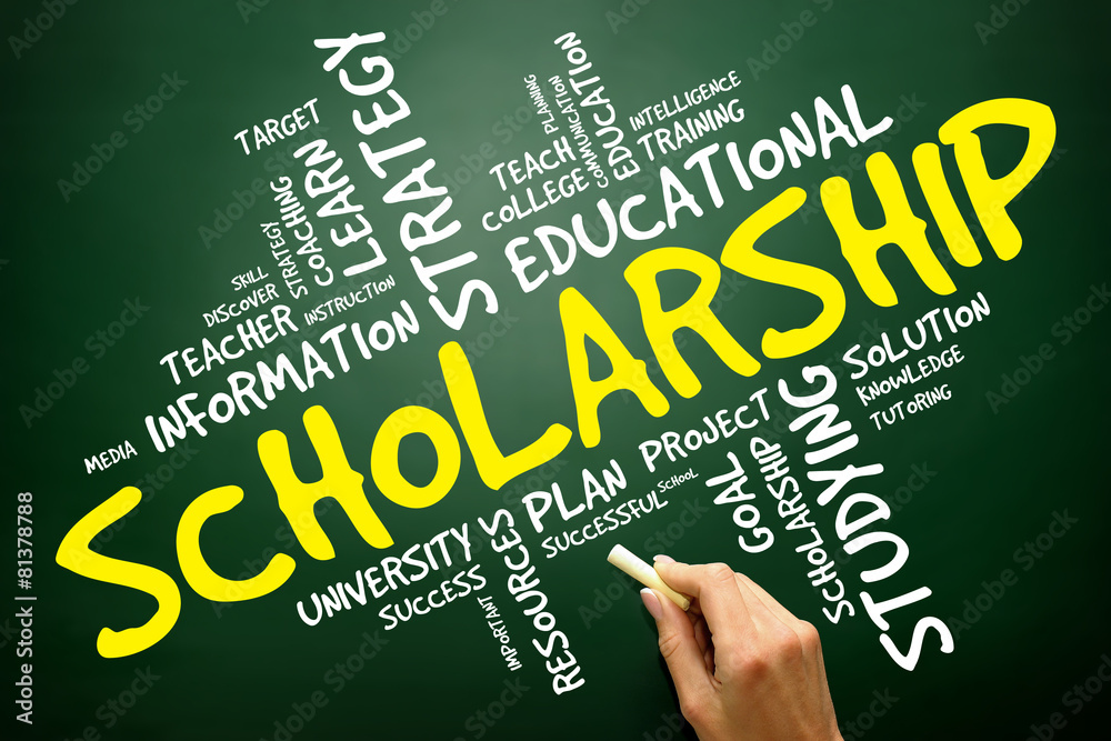 Scholarship word cloud, education concept Stock Photo | Adobe Stock
