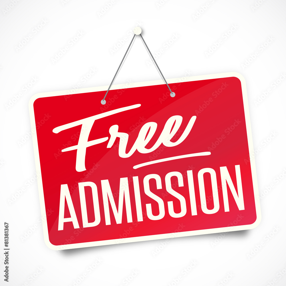 Free admission Stock Vector | Adobe Stock