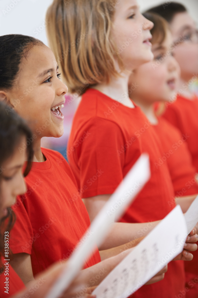 Group Of Children Singing In Choir Together Stock Photo | Adobe Stock