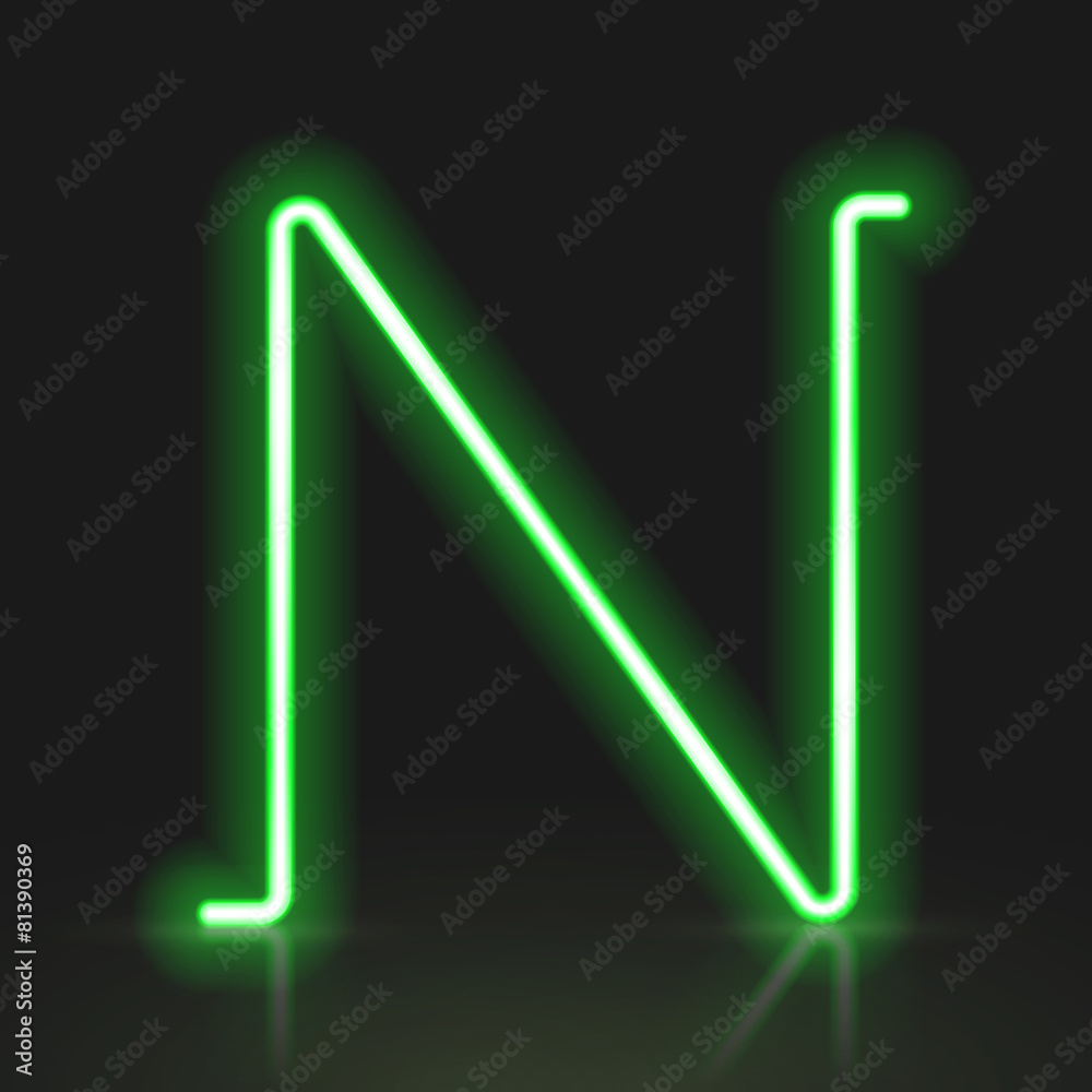 Green Letter N