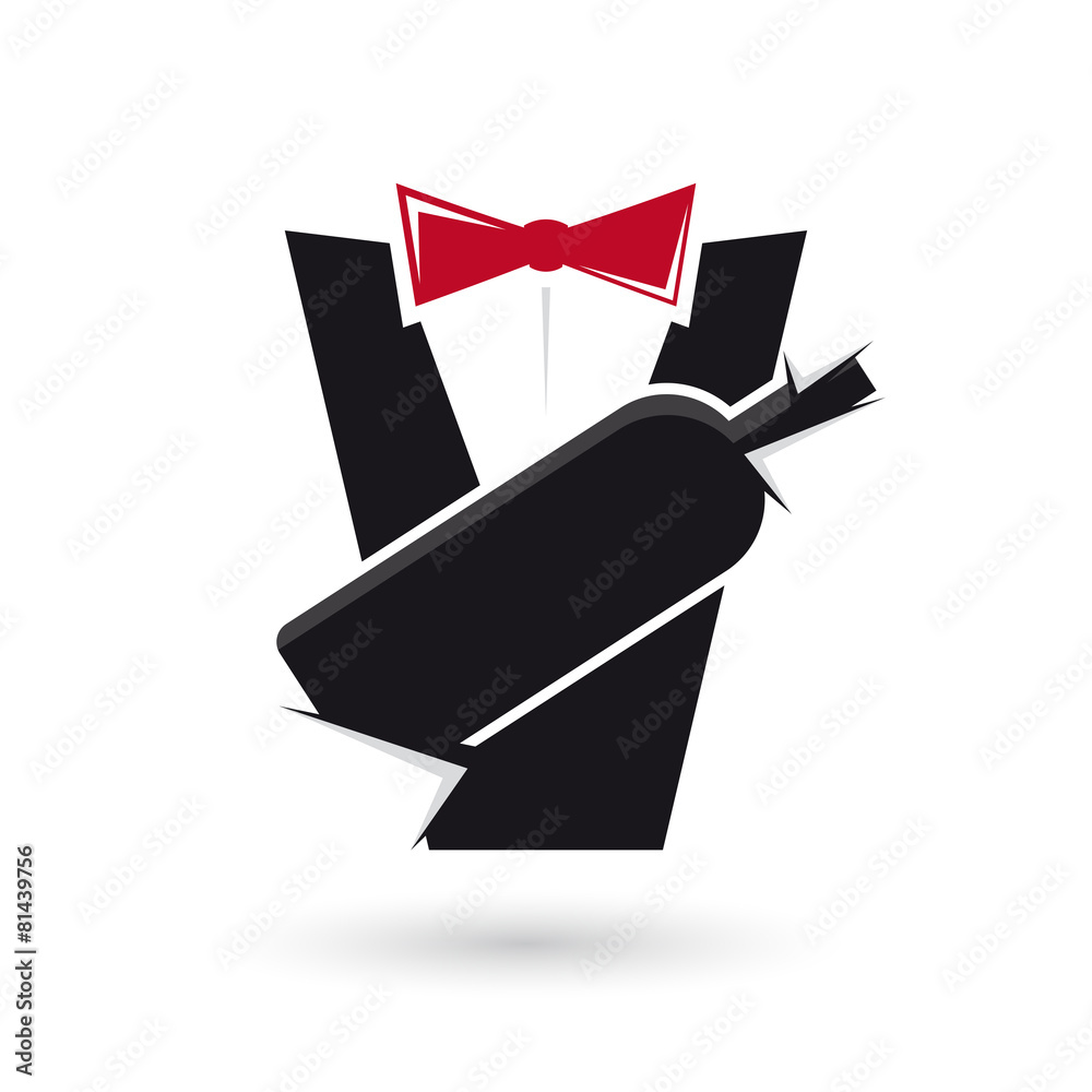 wein zeichen symbol icon logo Stock-Vektorgrafik | Adobe Stock