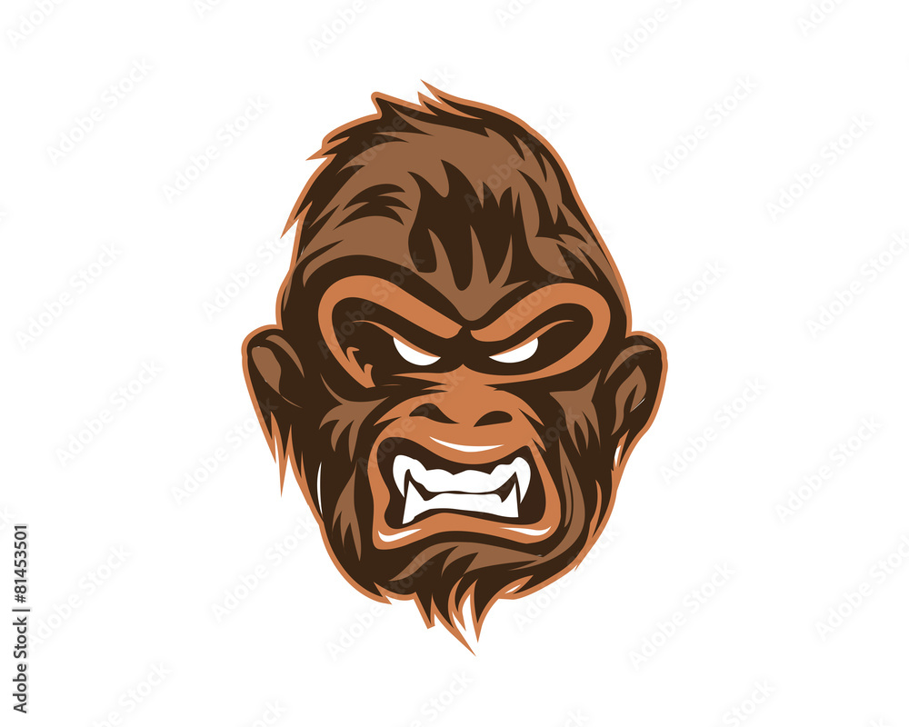 Scary Monkey Face Drawing